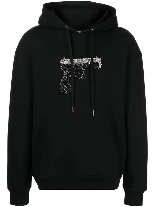 GOD'S MASTERFUL CHILDREN Crystal-embellished Hoodie - Black