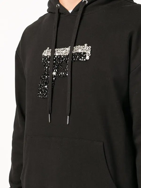 GOD'S MASTERFUL CHILDREN Crystal-embellished Hoodie - Black