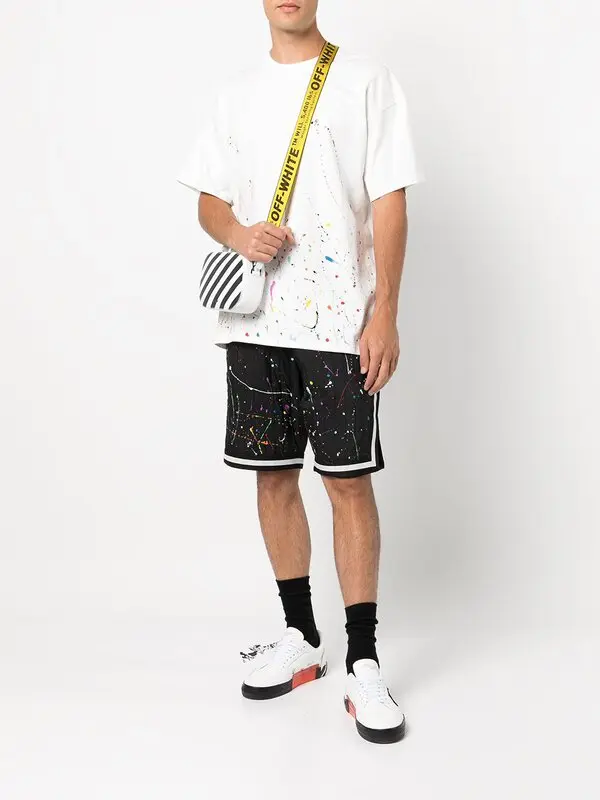 MOSTLY HEARD RARELY SEEN Quilted Paint-splatter Shorts