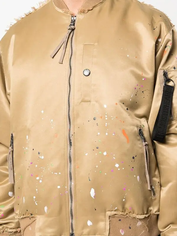MOSTLY HEARD RARELY SEEN Ma-1 Paint-splattered Bomber Jacket
