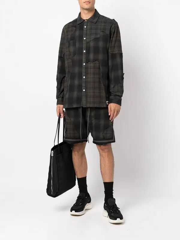 MOSTLY HEARD RARELY SEEN Plaid-check Patchwork Shirt