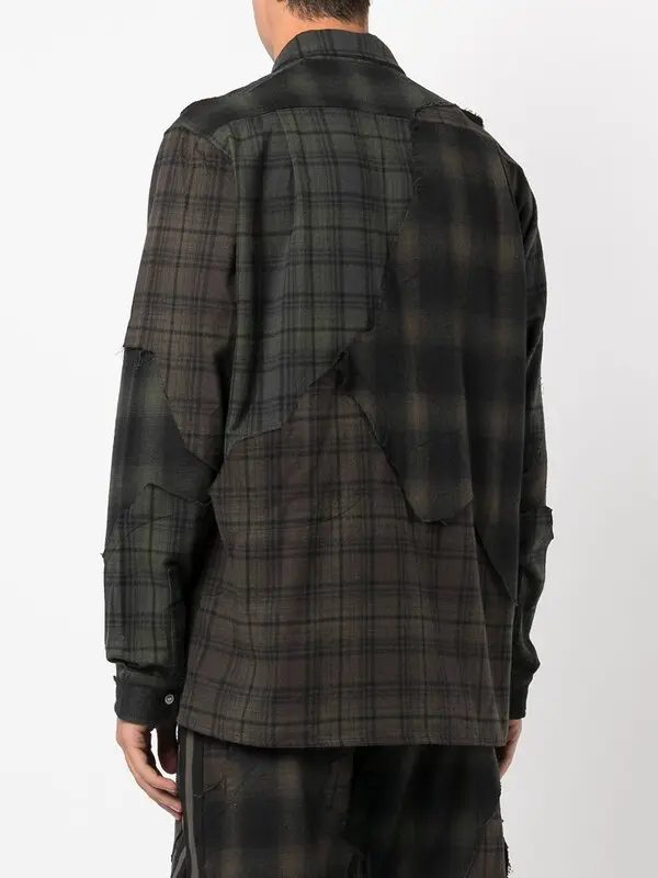 MOSTLY HEARD RARELY SEEN Plaid-check Patchwork Shirt