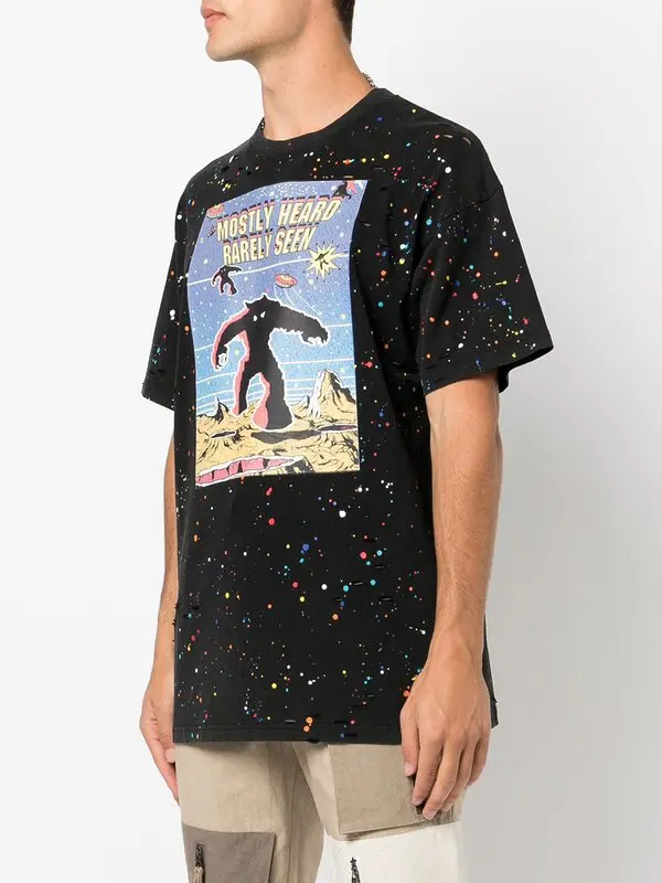 MOSTLY HEARD RARELY SEEN Graphic-print Paint T-shirt