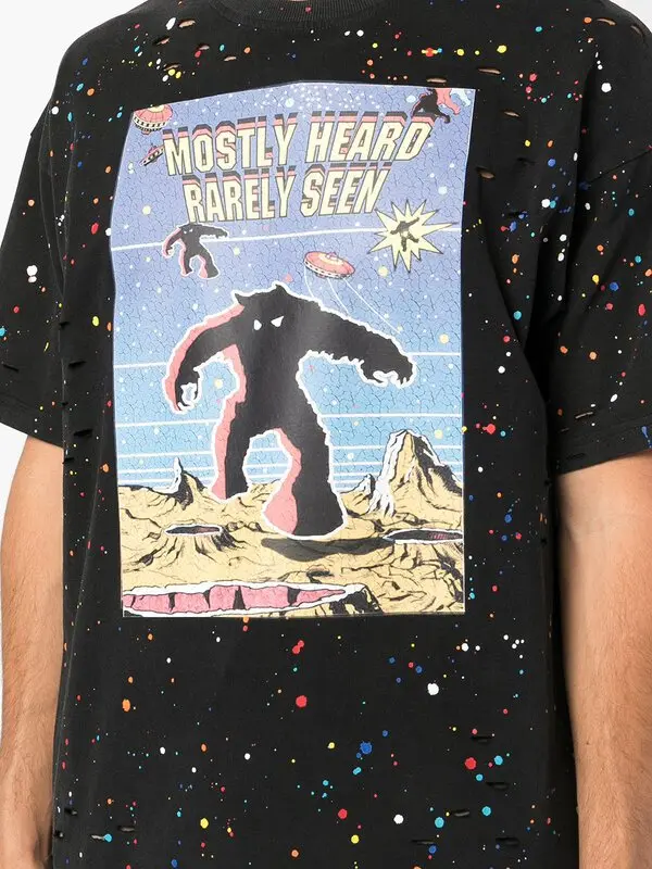 MOSTLY HEARD RARELY SEEN Graphic-print Paint T-shirt