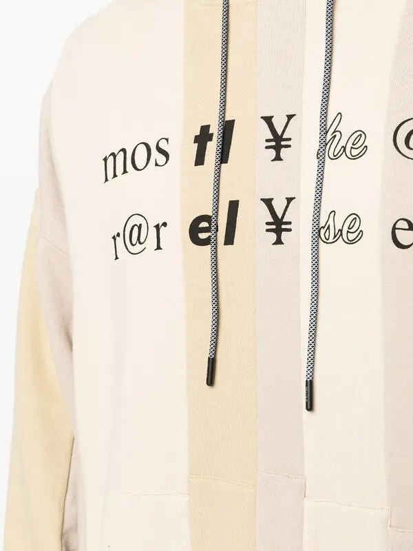 MOSTLY HEARD RARELY SEEN Spliced Text Hoodie