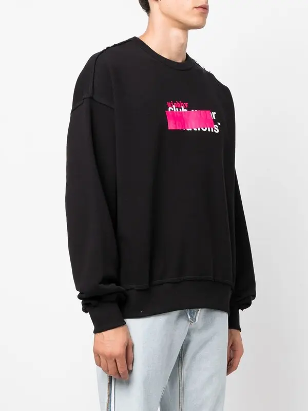 MISBHV Logo-print Distressed Sweatshirt