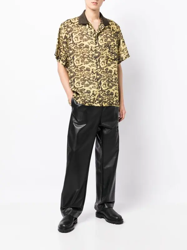 TOGA VIRILIS Leopard Print Short-sleeve Shirt