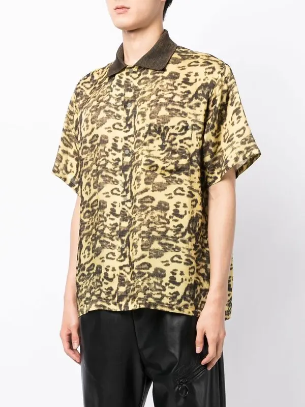 TOGA VIRILIS Leopard Print Short-sleeve Shirt