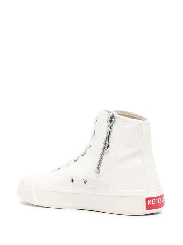 Kenzo Tiger Print High-top Sneakers - White