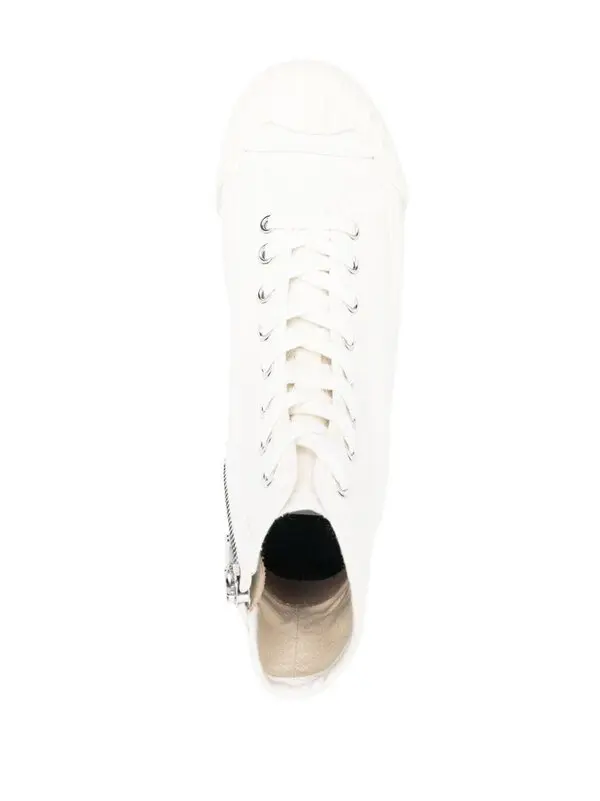 Kenzo Tiger Print High-top Sneakers - White