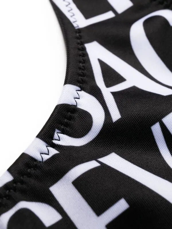 Versace All-over Logo Print One-piece - Black