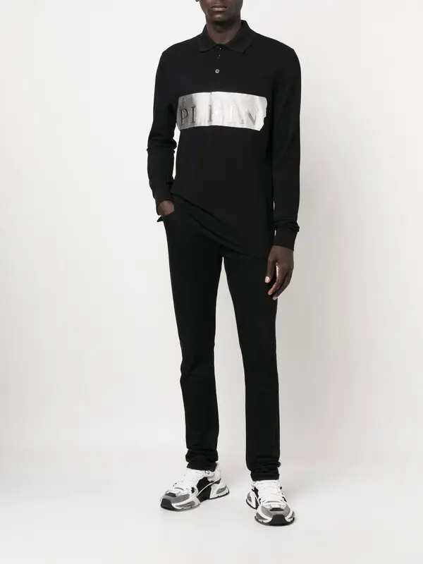 Philipp Plein Logo-print Polo Shirt - Black