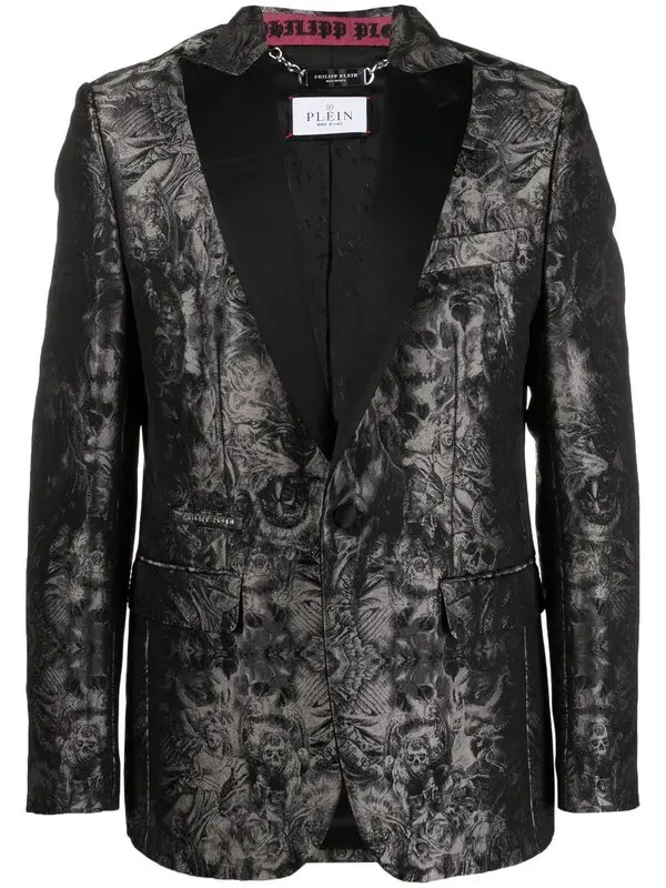 Philipp Plein Gothic Plein Jacquard Blazer