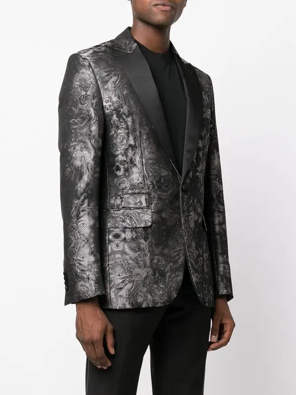 Philipp Plein Gothic Plein Jacquard Blazer