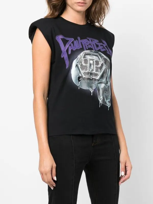 Philipp Plein Skull Print Tank Top - Black