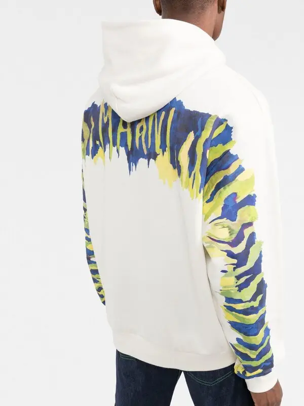 Marni Logo Print Hoodie - White