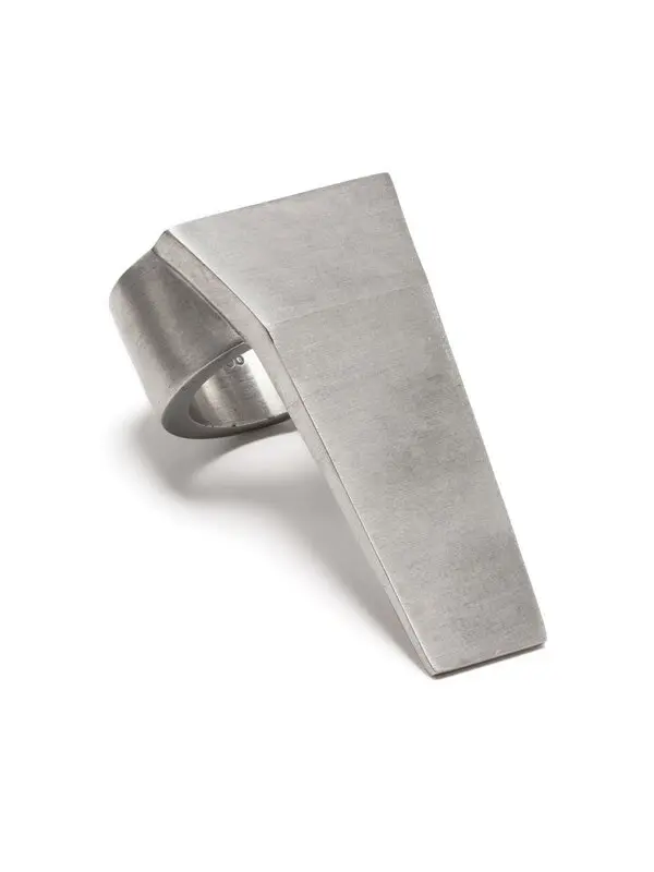 Rick Owens Tone Trunk Ring - Silver