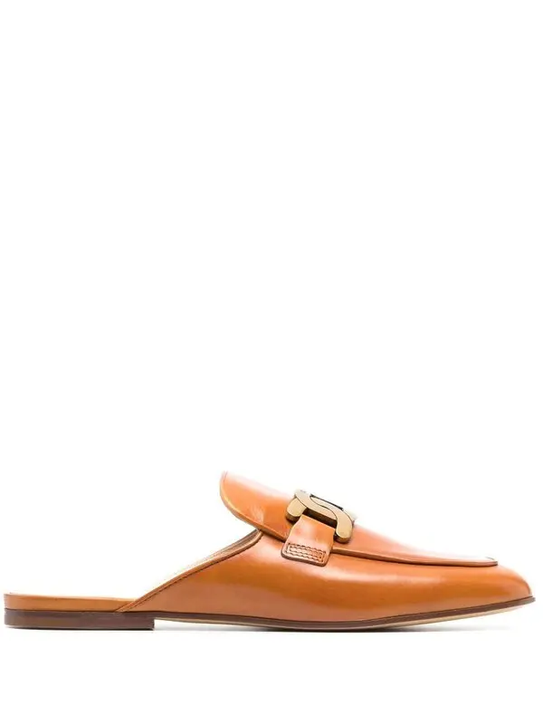 TOD'S Kate Leather Mules - Brown