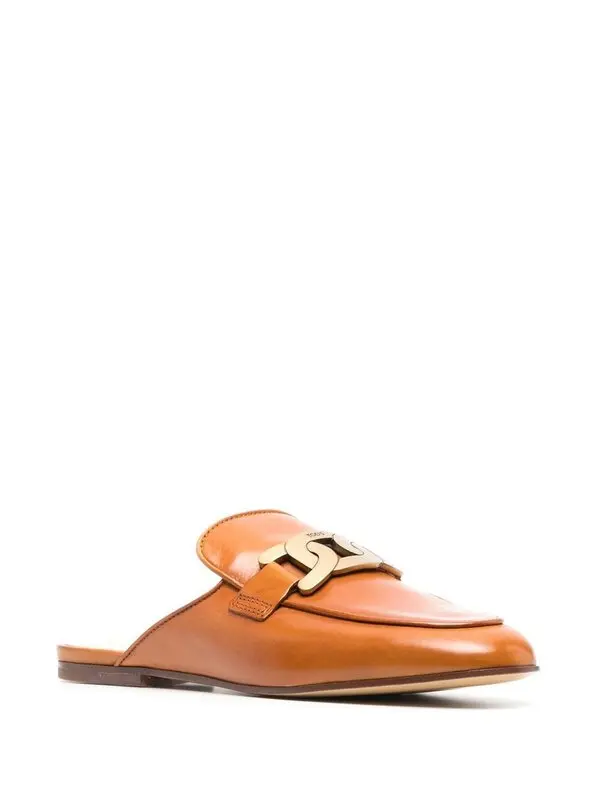 TOD'S Kate Leather Mules - Brown
