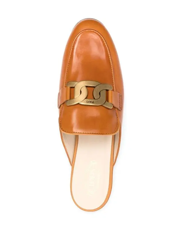 TOD'S Kate Leather Mules - Brown