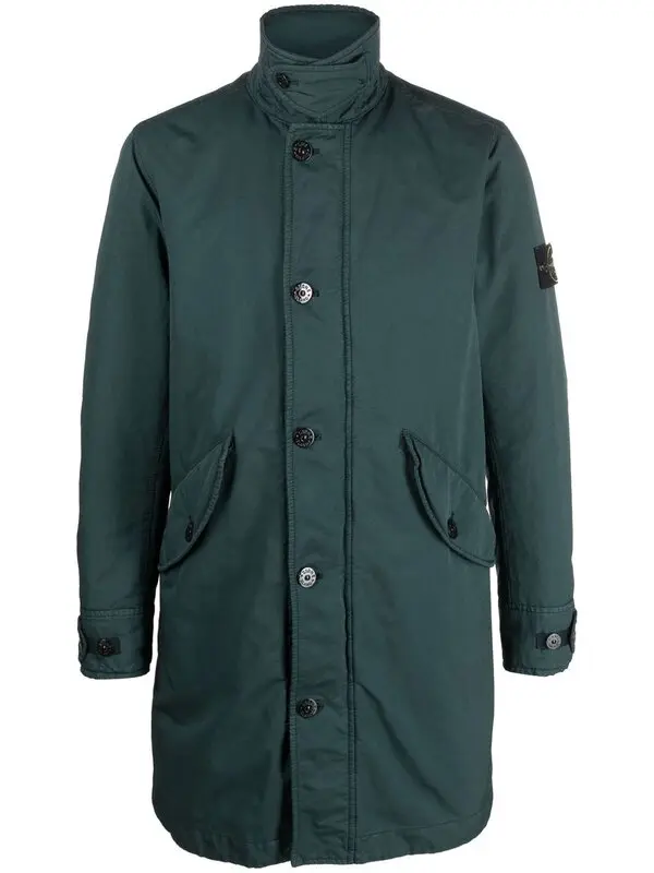 Stone Island Logo-patch Short Parka