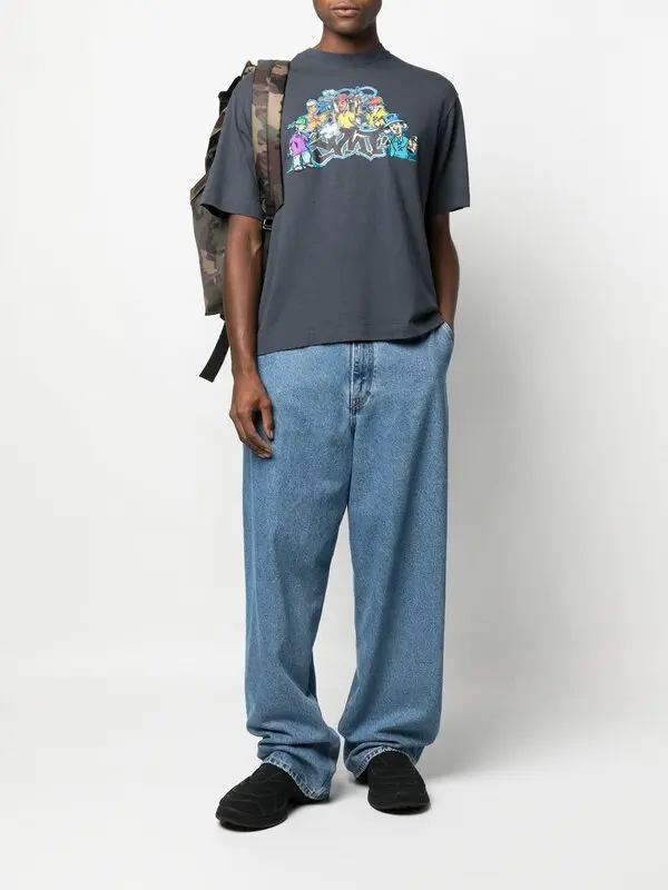 Off-White Graffiti Logo-patch T-shirt