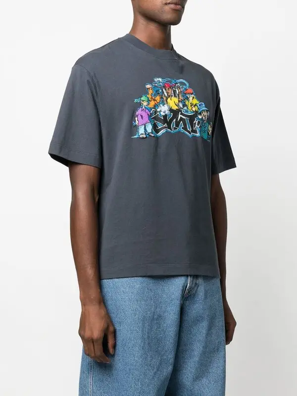 Off-White Graffiti Logo-patch T-shirt