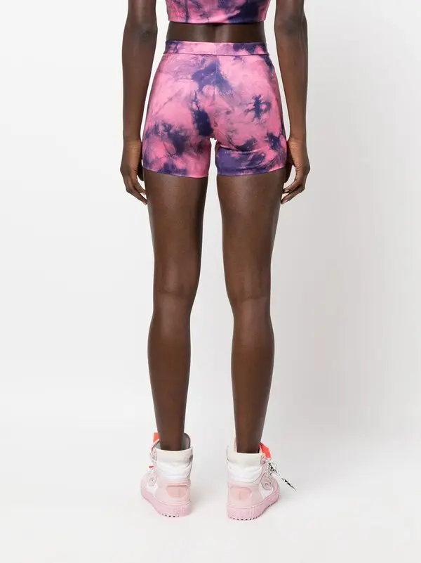 Off-White Logo-print Tie-dye Shorts