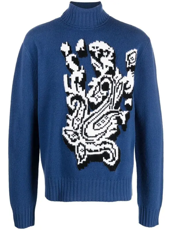 Etro Paisley-knit Roll-neck Jumper