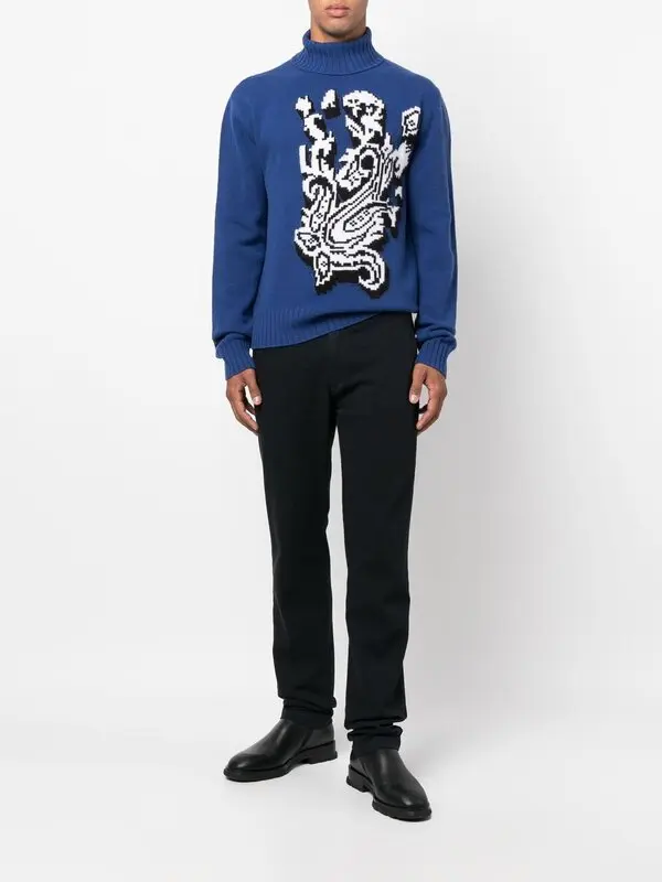 Etro Paisley-knit Roll-neck Jumper