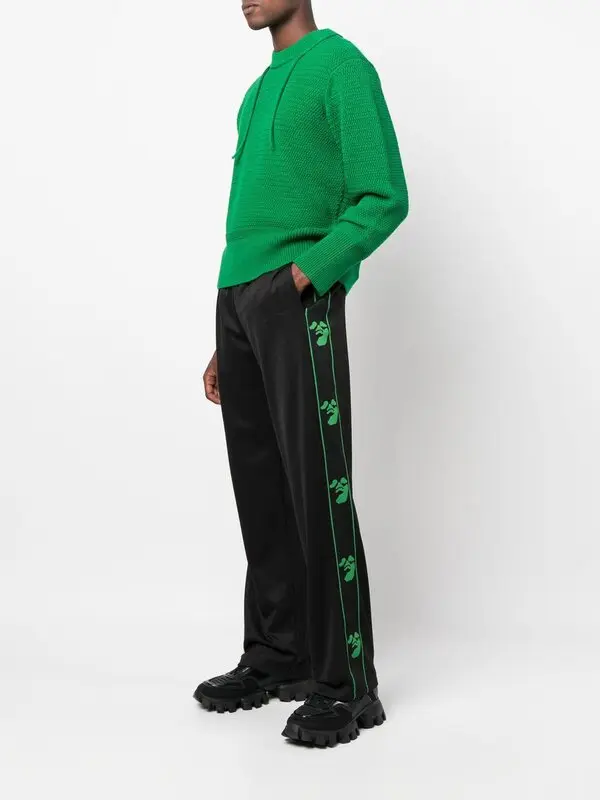Off-White Face Band Logo-jacquard Track Pants