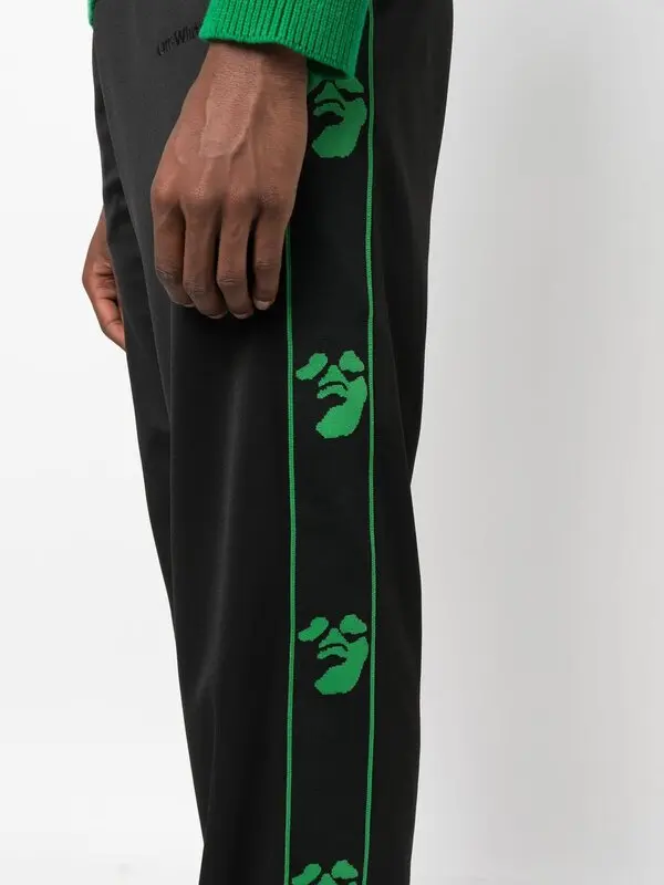 Off-White Face Band Logo-jacquard Track Pants
