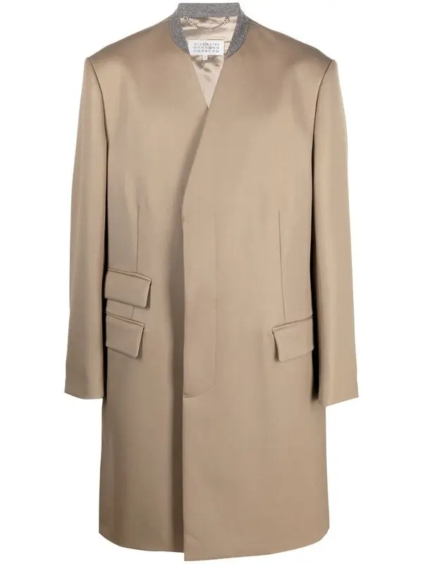 MAISON MARGIELA Cavalry Single-breasted Wool Coat - Neutrals