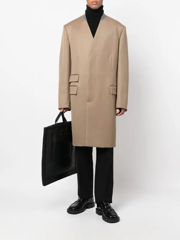 MAISON MARGIELA Cavalry Single-breasted Wool Coat - Neutrals