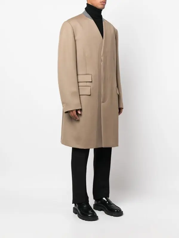 MAISON MARGIELA Cavalry Single-breasted Wool Coat - Neutrals