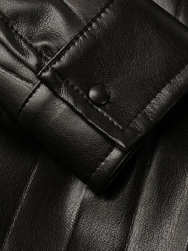 Msgm Faux-Leather Pleated Dress In Black - 63% Off | Editorialist