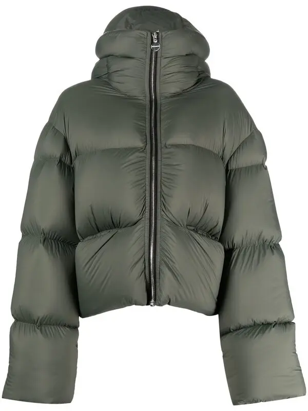 IENKI IENKI Kenny Cropped Padded Jacket - Green