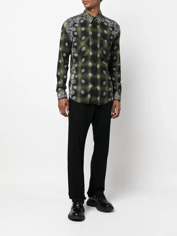 Amiri Bandana-print Checked Shirt