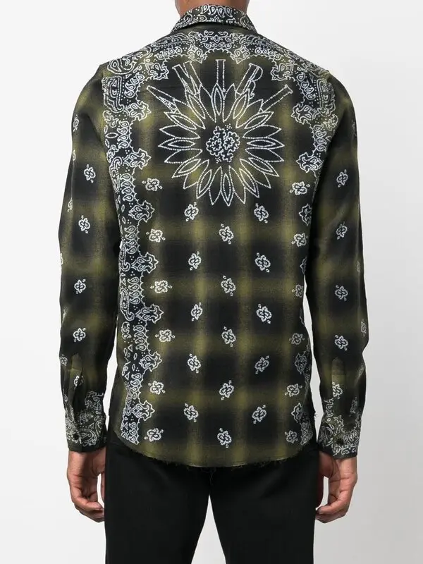 Amiri Bandana-print Checked Shirt
