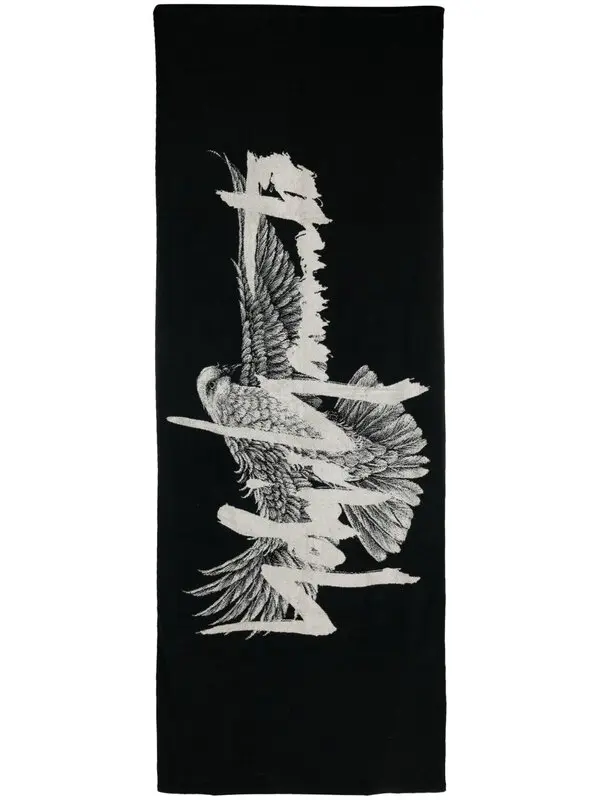 Yohji Yamamoto Logo Print Towel