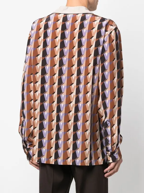 Valentino Garavani Graphic-print Silk Shirt