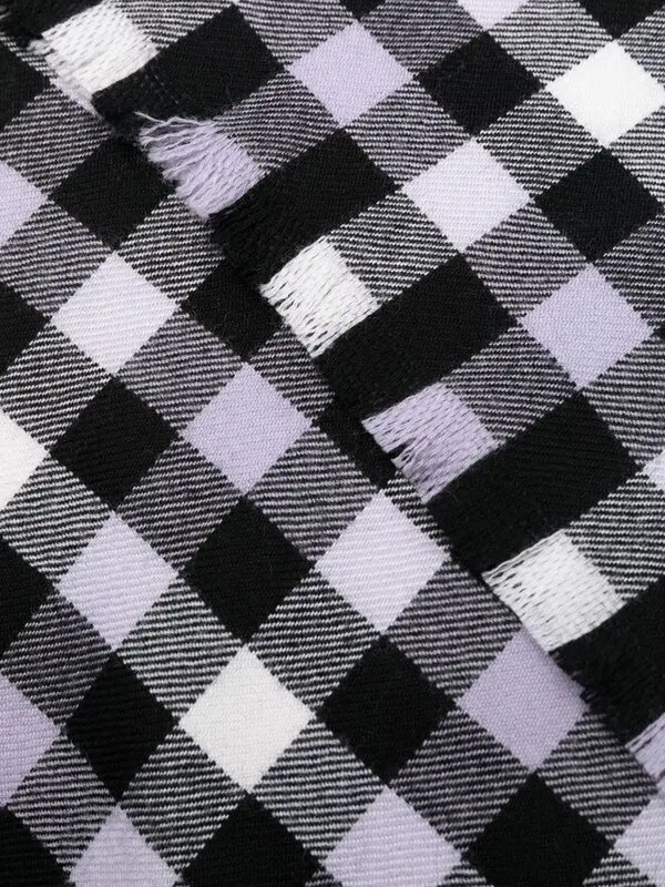 Woolrich Buffalo Gingham-print Scarf - Purple
