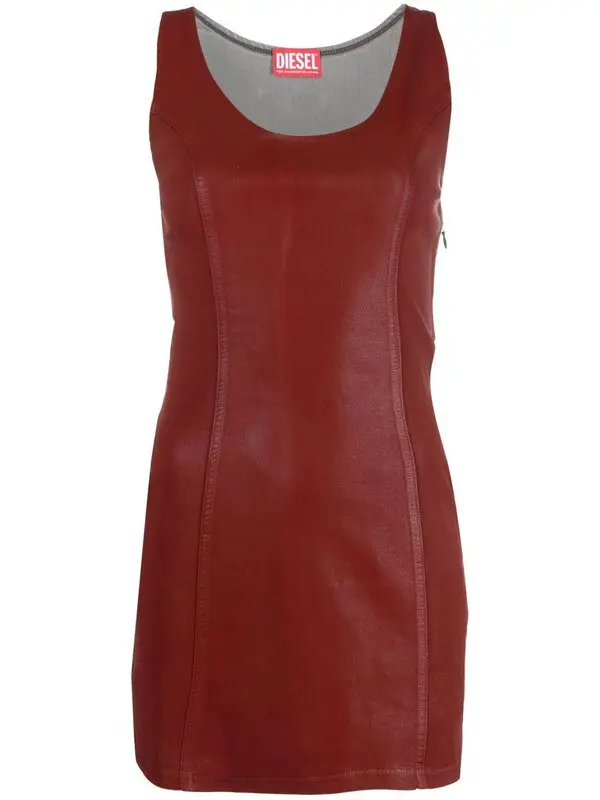 DIESEL® Scoop-neck Mini Dress - Red