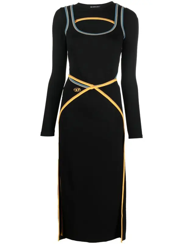 DIESEL® D-crosser Contrast-trimmed Dress