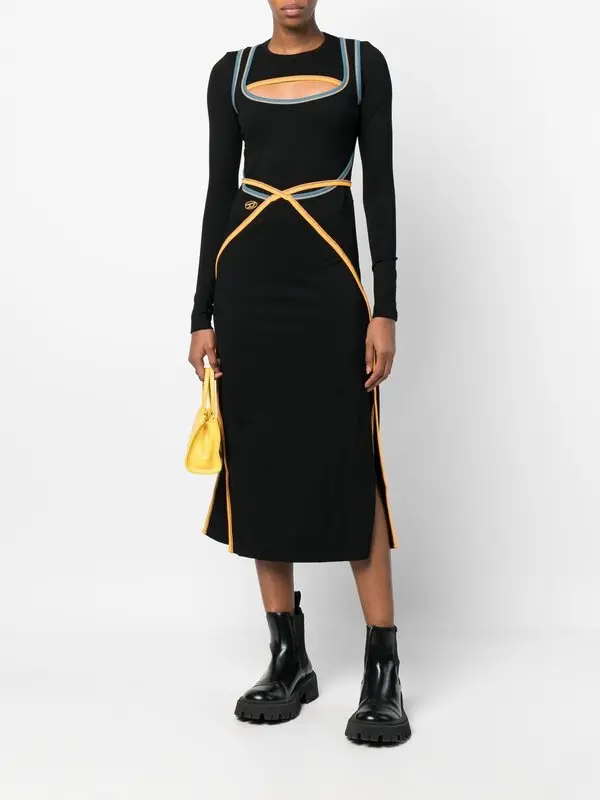 DIESEL® D-crosser Contrast-trimmed Dress