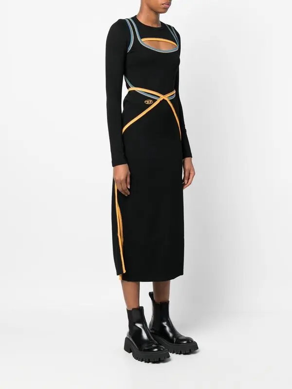 DIESEL® D-crosser Contrast-trimmed Dress