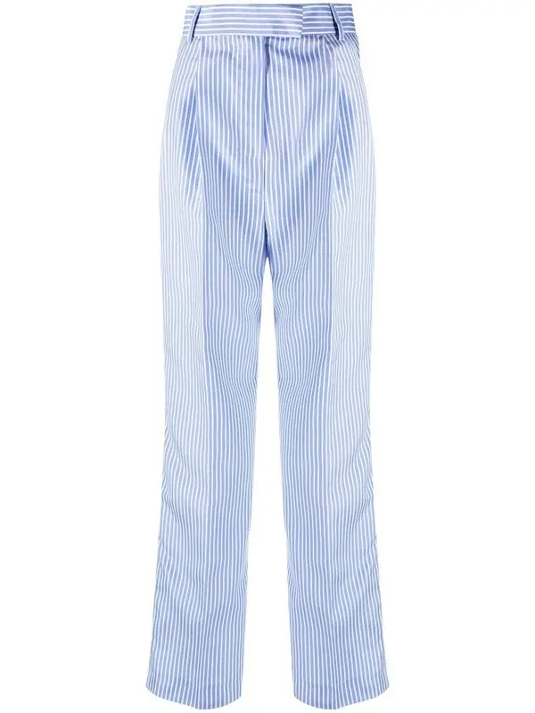 THE FRANKIE SHOP Bea Pinstripe Straight-leg Trousers