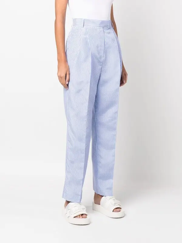 THE FRANKIE SHOP Bea Pinstripe Straight-leg Trousers