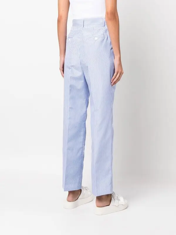 THE FRANKIE SHOP Bea Pinstripe Straight-leg Trousers