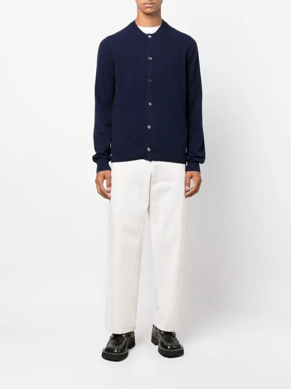 Comme Des Garçons Crew-neck Lambswool Cardigan
